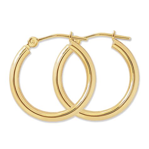 14k Gold Hoop Earrings Real Gold Hoop Earrings Amyo