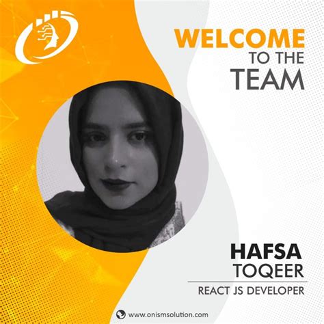 Onism Solution Llc On Linkedin Welcomeonboard Newteammember Onismsolutionsllc Reactjsdeveloper