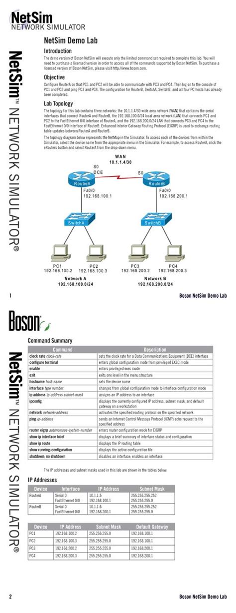 Lab Demo Netsim