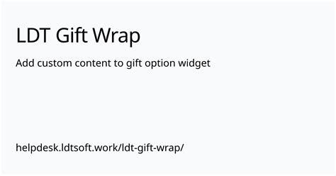 Add Custom Content To T Option Widget Ldt T Wrap