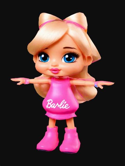 A Barbie T Pose Neck Long With A Little Dumb Expression