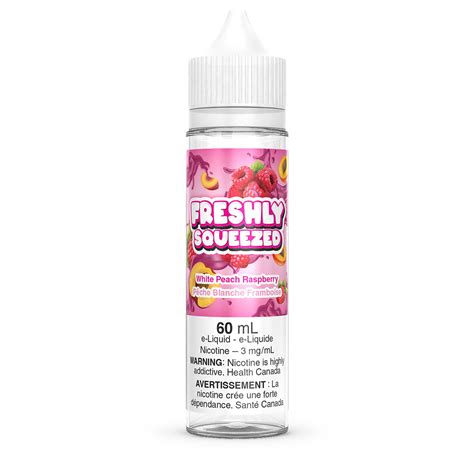 White Peach Raspberry Freshly Squeezed E Liquid 60ml Vapeloft