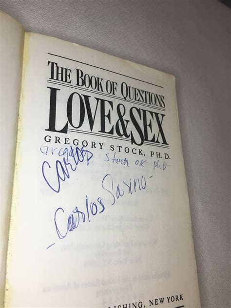 The Book Of Questions Love And Sex By Gregory Stock Fun Vintage Paperback