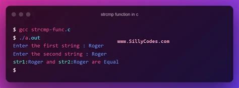 The Strcmp In C With Example Programs Sillycodes