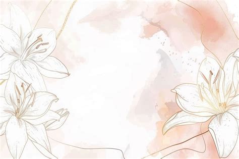 Lily Border Frame Drawing Sketch Premium Photo Illustration Rawpixel