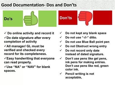 Good Documentation Practices Dos And Donts Gcp Pptx