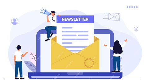 Premium Vector Subscribe Newsletter Envelope And Newsletter Buttons