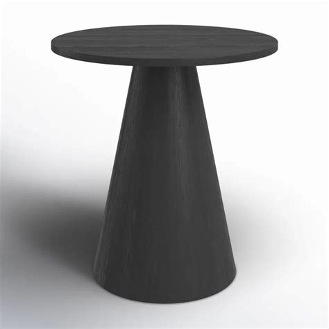Wade Logan® Carnisha 24 Inch Round Black Pedestal End Table And Reviews