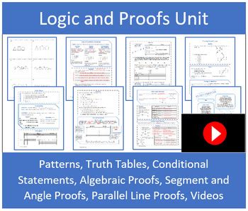 Logic And Proofs Unit Bundle With Videos By Get Squared Away TPT