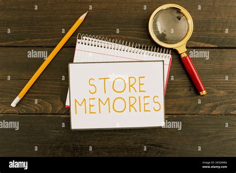Sign Displaying Store Memories Conceptual Photo A Process Of Inputting And Storing Data