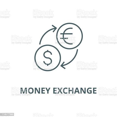 돈 교환 달러 유로 벡터 라인 아이콘 선형 개념 개요 기호 기호 0명에 대한 스톡 벡터 아트 및 기타 이미지 0명 개념 개체 그룹 Istock