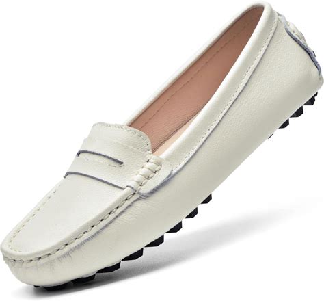 Beauseen Beige Penny Loafers For Women Size 6 Genuine