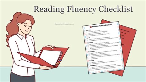 Printable Reading Fluency Checklist PDF Included Number Dyslexia