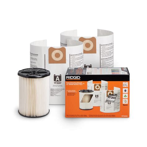 Ridgid Filter Kit With General Debris Filter And Two Dust Bags For