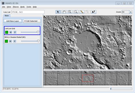 Using The Shape Layer Jmars Java Mission Planning And Analysis For