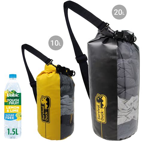10 And 20l Maxview Waterproof Dry Bag With Window Survival Duck