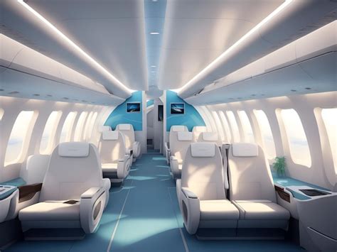 Premium Photo Modern Airplane Interior Concept
