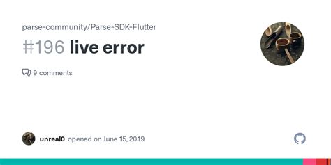 live error · issue 196 · parse community parse sdk flutter · github