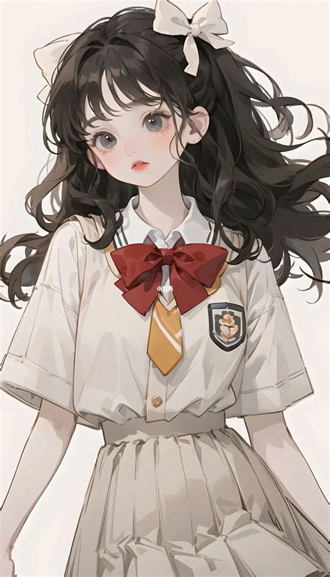 治愈系头像 今天是蝴蝶结女孩鸭～