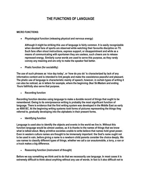 the functions of language micro and macro perspectives pdf