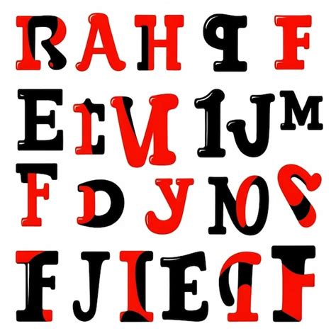 Font Vector Set White Background Isolated A High Premium Ai Generated Image