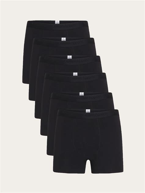 6 Pack Underwear Black Jet Knowledgecotton Apparel Europe
