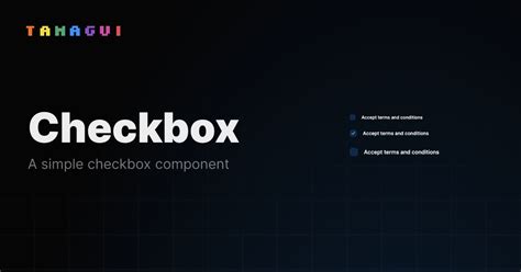 Checkbox Tamagui — Style Library And Ui Kit For React