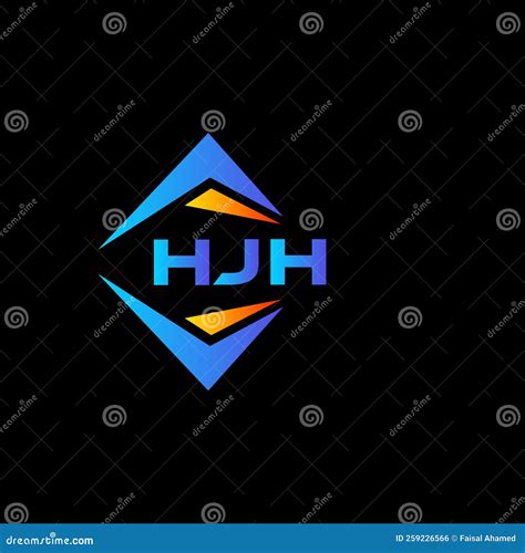 Hjh Abstract Technology Logo Design On Black Background Hjh Creative