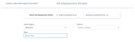 Unable To Select Vnet And Subnet While Deploying Cvo In Azure Netapp Knowledge Base