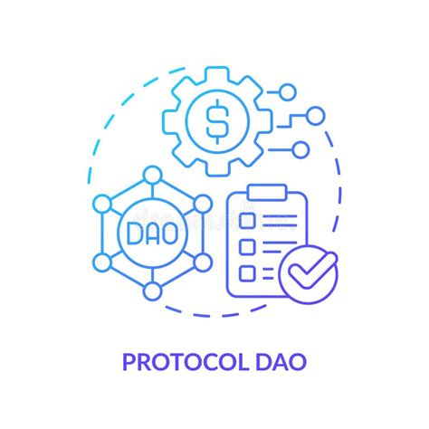 Protocol Dao Blue Gradient Concept Icon Stock Illustration Illustration Of Structure Abstract