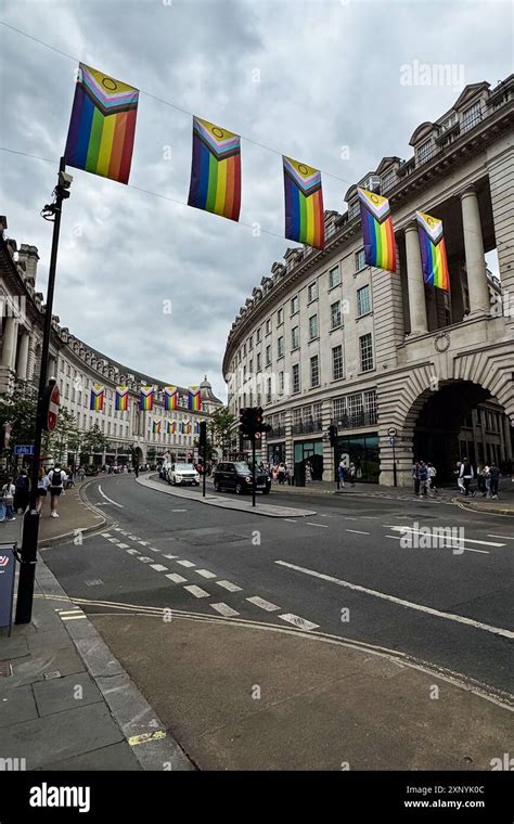 Westminster England June 23 2024 Vertical Shot Shows Rows Of Intersex Inclusive Pride
