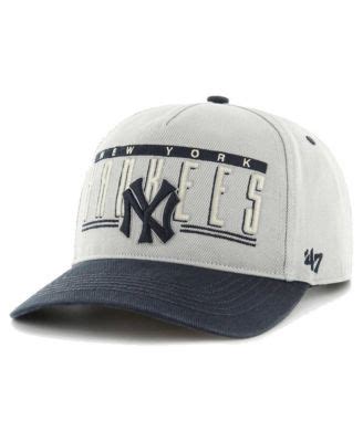 47 Brand Mens Gray New York Yankees Double Headed Baseline Hitch