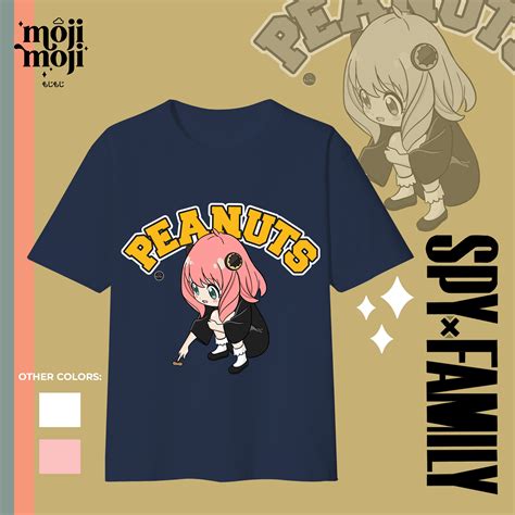 Spy Family Anya Peanuts Shirt In Navy Pink White Lazada Ph