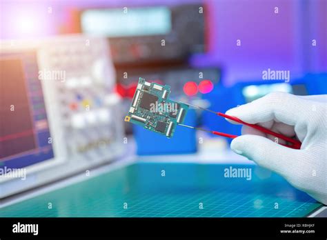 To Repair The PCB Of A Modern Monitor At The Service Center Laboratory Electronic Processor