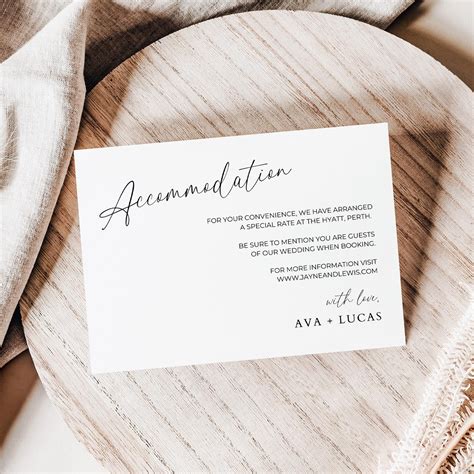 Wedding Accommodation Card Wording Examples 20 Wedding Invitation