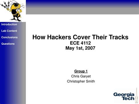 Ppt How Hackers Cover Their Tracks Ece 4112 May 1st 2007 Powerpoint