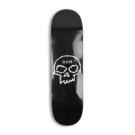 Zero Bam Margera Single Skull Skateboard Deck Black Dip