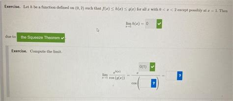 Solved Exercise Let H Be A Function Defined On 0 2 Such Chegg Com