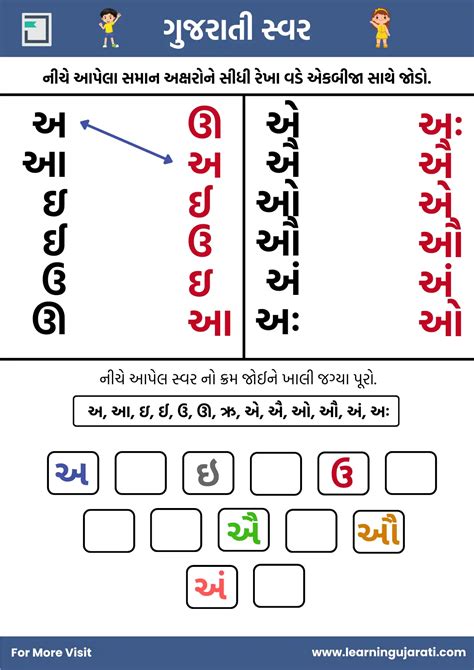 Gujarati Worksheet For Nursery And Class 1 ગુજરાતી વર્કશીટ
