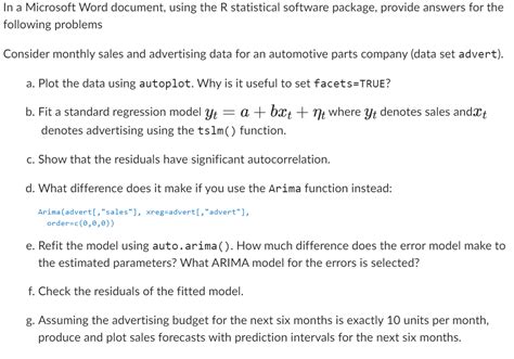 solved in a microsoft word document using the r statistical