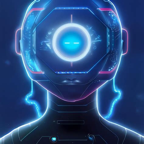 Premium Photo Cyberpunk Cyborg Robot Futuristic Portrait 3d Rendering