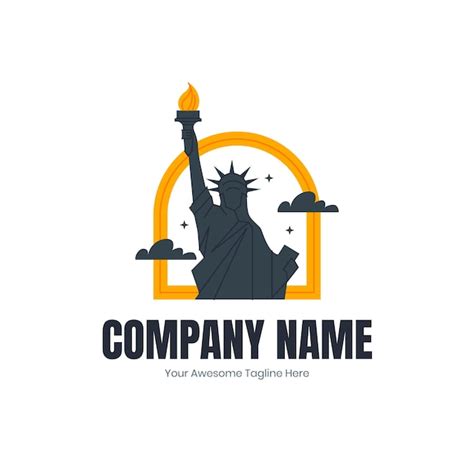 Free Vector Flat Design Statue Of Liberty Template