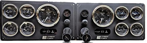 Lehman Power Marine Engine Dual Panel Set 10 Premier Gauges Made In