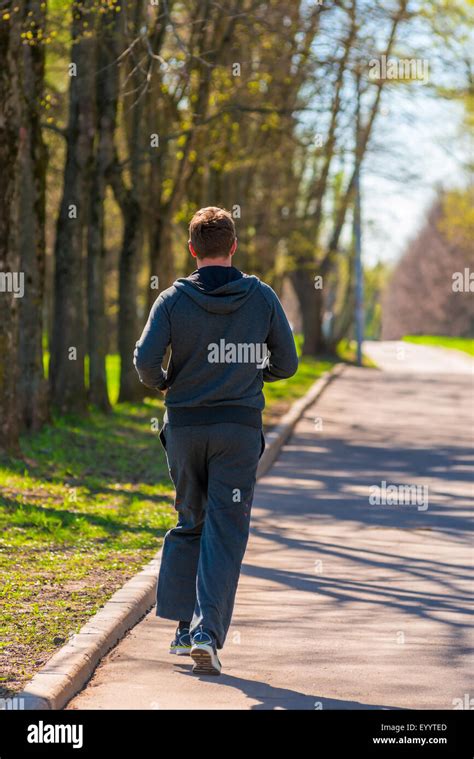Back View Running Man In Hi Res Stock Photography And Images Alamy