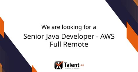 All European Careers Benelux Formerly Talent 40 On Linkedin Senior Java Developer Aws