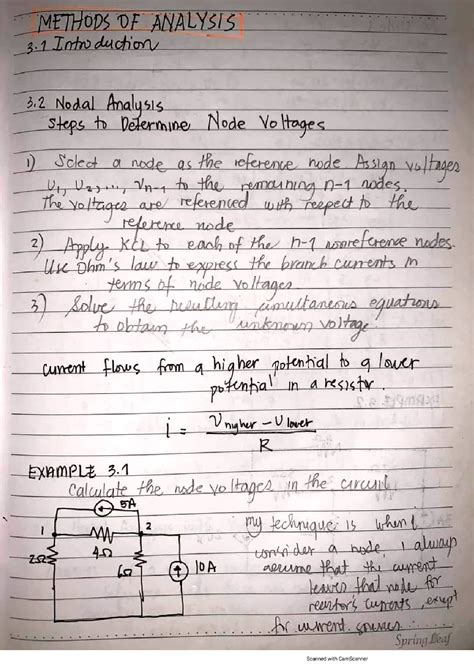 SOLUTION Circuits Analysis Notes Studypool