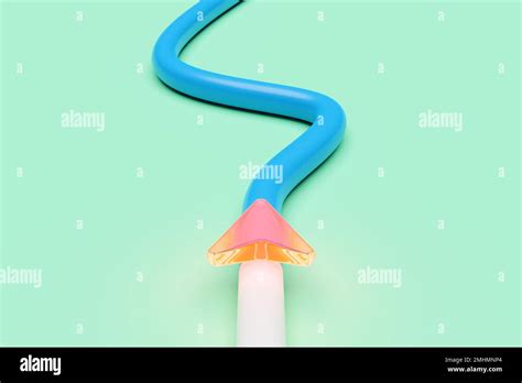 3d Illustration Of A Directional Trajectory Icon With Navigation Neon