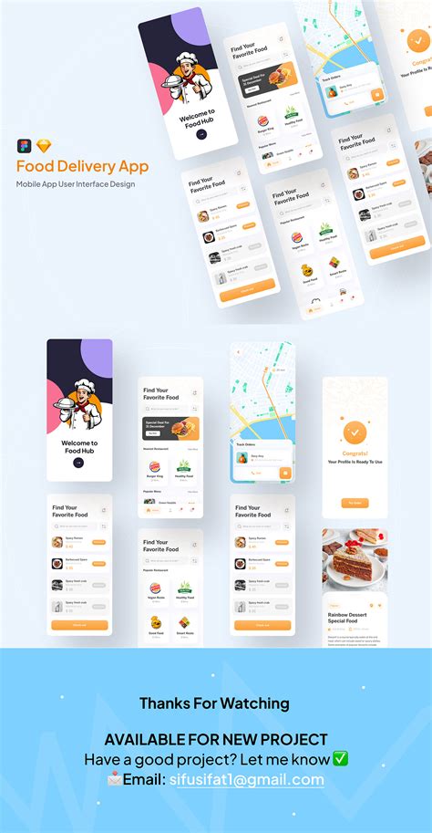 Food Delivery Mobile App User Interface Design On Behance