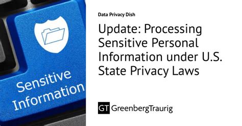 Update Processing Sensitive Personal Information Under Us State