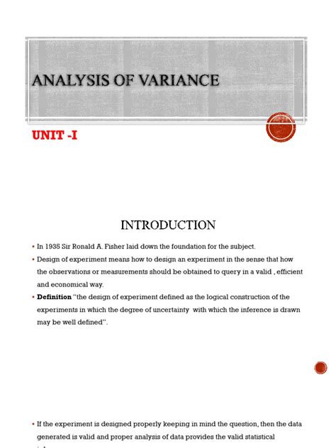 Review Of Basics Of Doe Pdf Analysis Of Variance Experiment